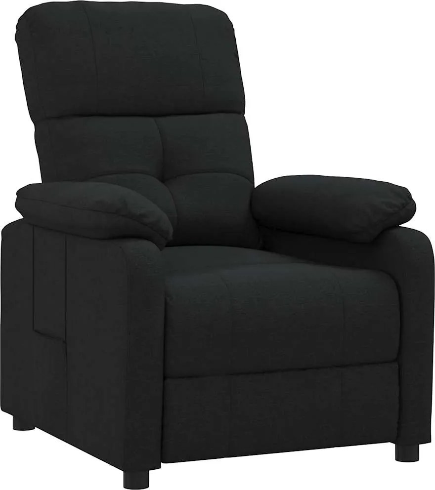 Polohovací křeslo černé textil 289664