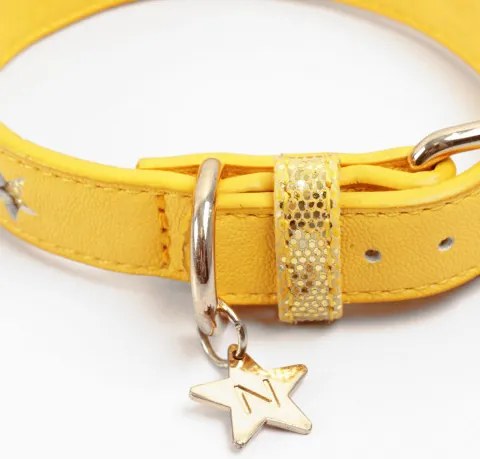 MILK&PEPPER Milkandpepper Obojek pro pro psy Stella Jaune Velikost: 40x2 cm