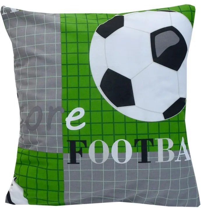 Stanex Povlak na polštářek bavlněný Fotbal (LS184) - 40 x 40 cm