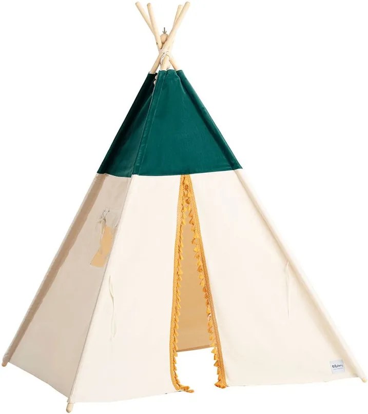 lovel.cz Dětský stan teepee Forest - Velvet green