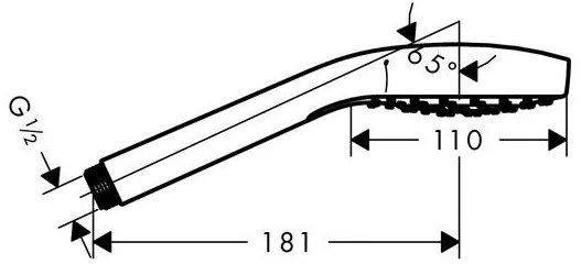 Hansgrohe Croma Select S Ruční sprcha 11 cm, 1jet, bílá chrom 26804400