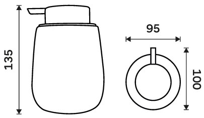 Nimco Dávkovač tekutého mýdla, pumpička plast TA 3131-05