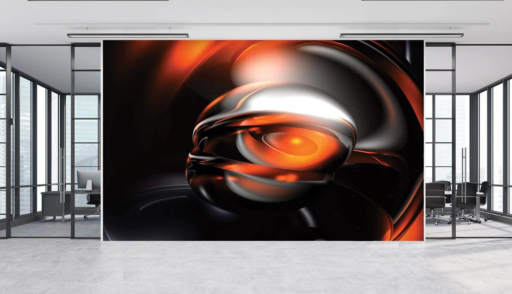 Malvis ® Tapeta Abstrakt 3D orange Vel. (šířka x výška): 432 x 290 cm