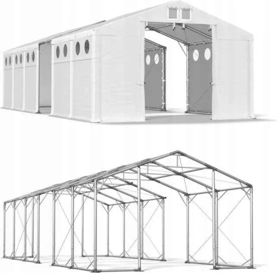 Dílenské stany 4x14 m [3 m] Pavilony Das 580 P
