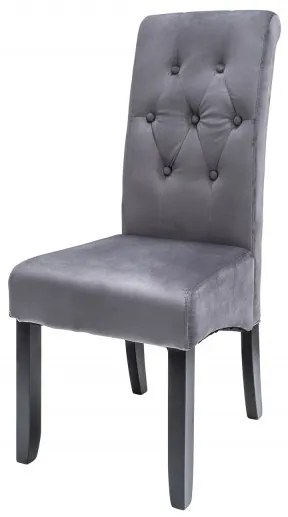 Židle Casa m. Krk rolka šedá černá / 38979