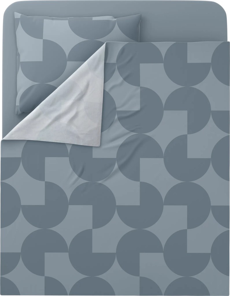 Livarno® Sada ložního povlečení Renforcé, 160 x 280 cm, 70 x 90 cm, 3dílná (modrá)