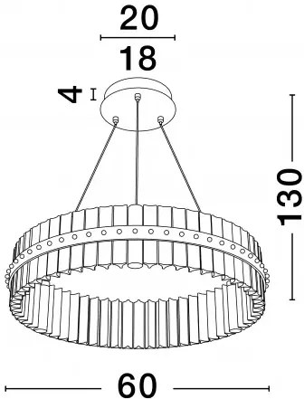 LED stmívatelný platinum zlatý moderní lustr Kezo