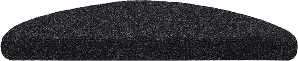 Schodové rohože samolepicí 5 ks 56 x 17 x 3 cm černé, půlkulaté 149678