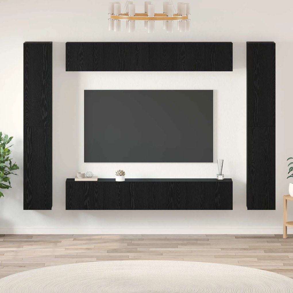 Sestava TV skříněk 10 ks Černý dub Kompozitní dřevo 3393151