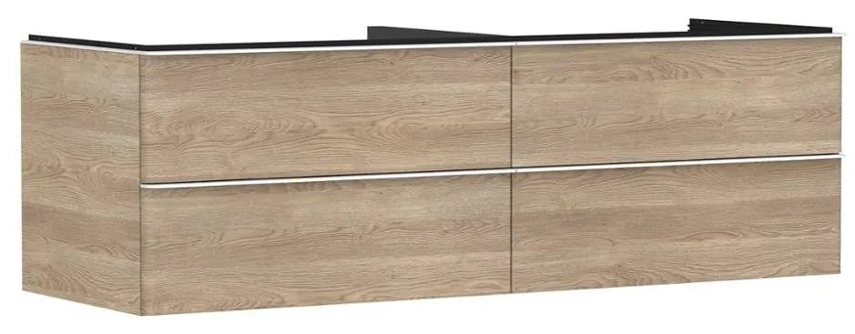 Hansgrohe Xelu Q - Umyvadlová skříňka, 50x156x55 cm, 4 zásuvky, přírodní dub/matná bílá 54092700