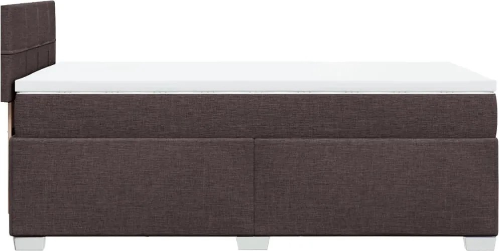Box spring postel s matrací tmavě hnědá 90x200 cm textil 3285774