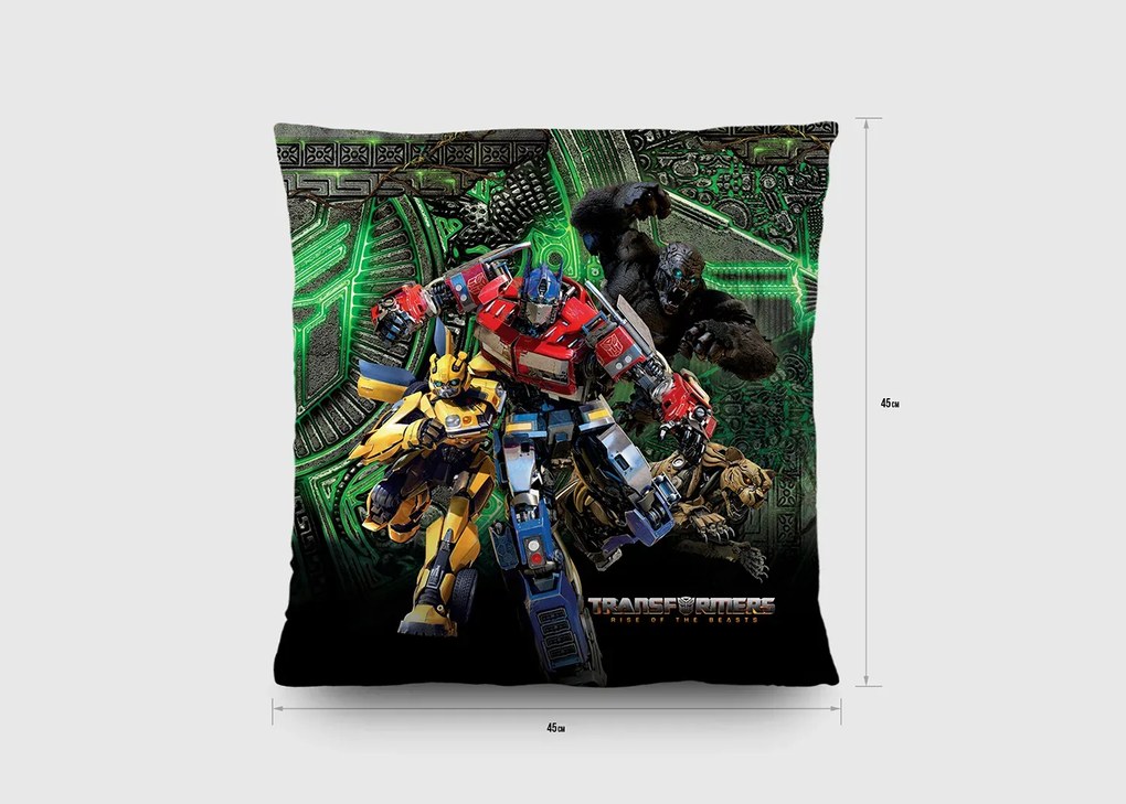 Dekorativní polštářek Transformers Útok | 40 x 40 cm | DCND3175
