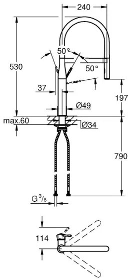 GROHE 30294GN0 - Dřezová baterie ESSENCE zlatá