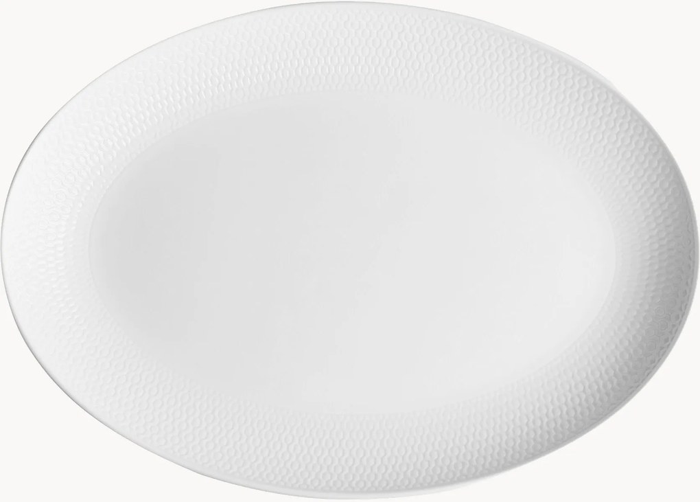 Oválný talíř z kostního porcelánu Gio