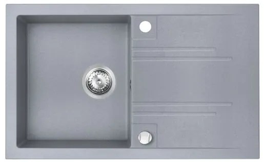 Novaservis DRGM48/78GA Granitový dřez s odkapem oboustranné provedení, 78x48cm, šedá