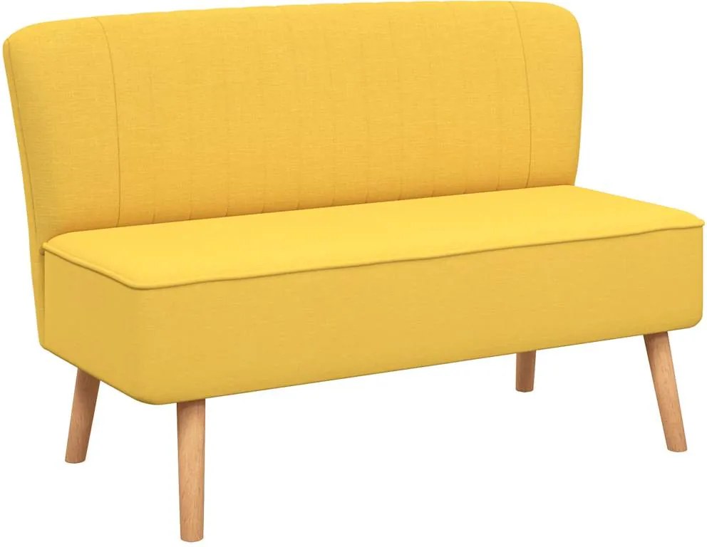 vidaXL Pohovka textil 117 x 55,5 x 77 cm žlutá