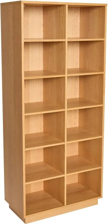 Knihovna v dekoru dubu v přírodní barvě 80x180x30 cm Disco – Hübsch