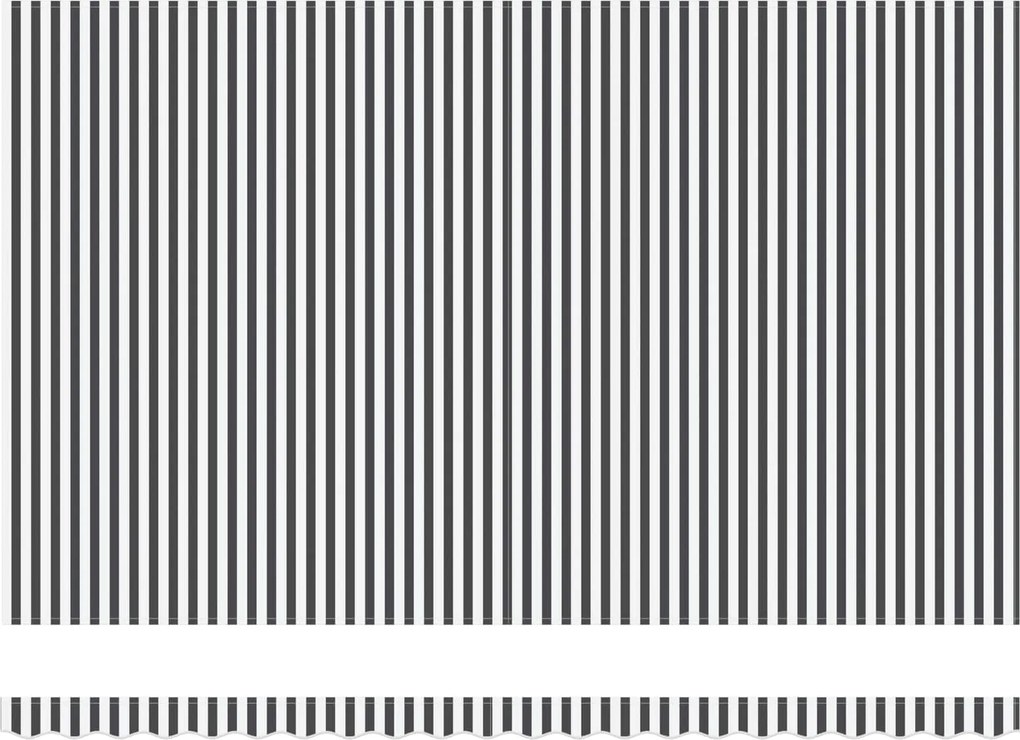 Rám markýzy Antracitová a bílá 500 × 300 cm 3331242