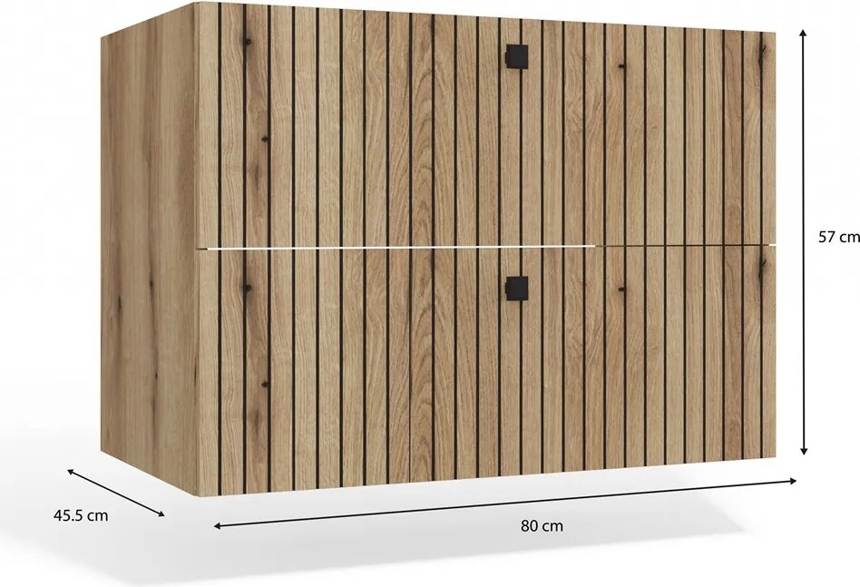 Skříňka pod umyvadlo TIGO 80 2S dub evoke