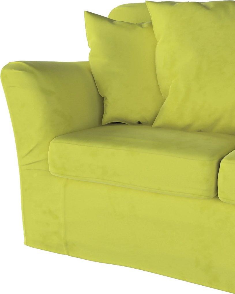 Potah na pohovku IKEA Tomelilla 3-místná nerozkládací barva zelená látka lesklé, sametová