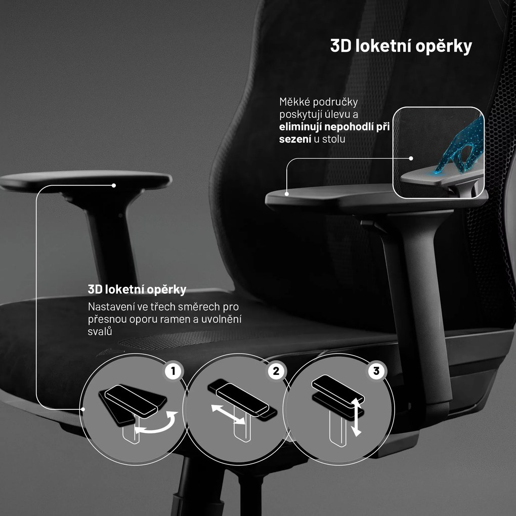 Ergonomická kancelářská židle černá: Diablo V-Flash Ultra Black