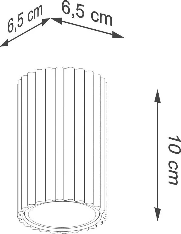 Taupe kovové bodové svítidlo ø 6,5 cm Gleam – Sollux