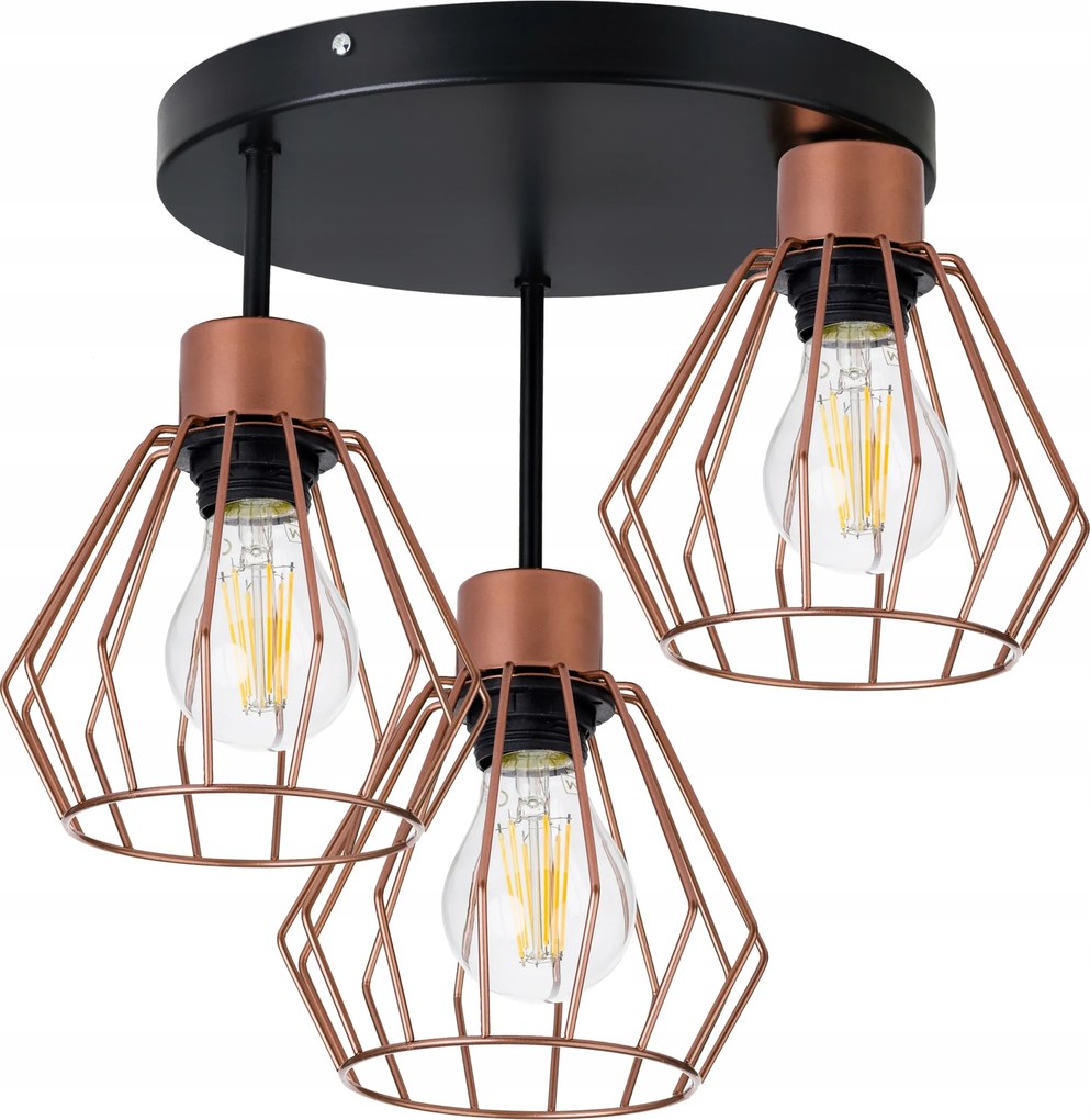 Lampa stropní svítidlo stropní lustr loft drát briliant 3