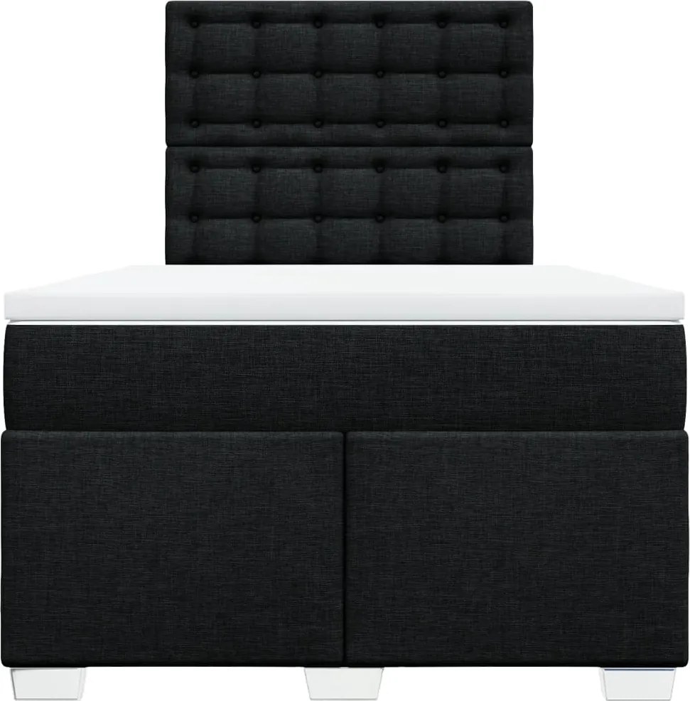 Box spring postel s matrací černá 120x190 cm textil 3290443