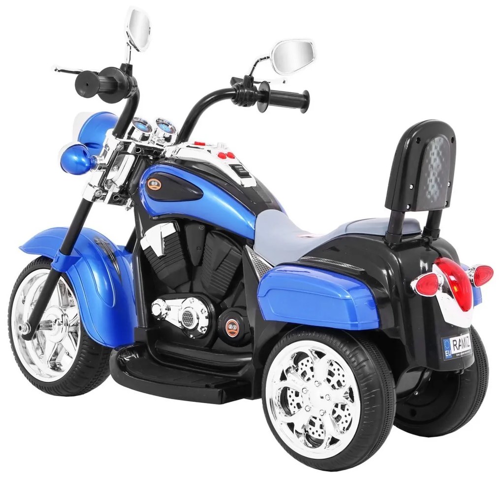 Ramiz Elektrická motorka Chopper modrá