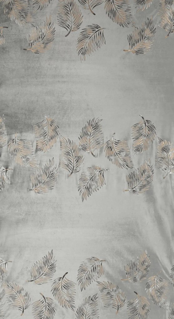 ZATEMŇOVACÍ ZÁVĚS NA KROUŽCÍCH IDALIA 140X250 CM LISTY