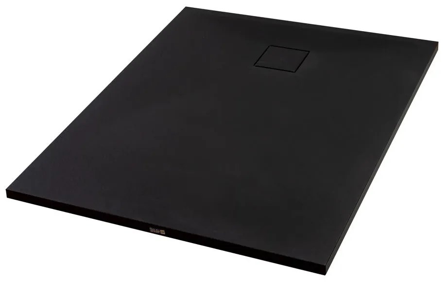 Cagliari Black 80x100x2,6 cm Obdélníková SMC sprchová vanička se sifonem