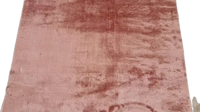 HU Růžový koberec Plush Deluxe bez vzoru Rozměr: 50x80 cm
