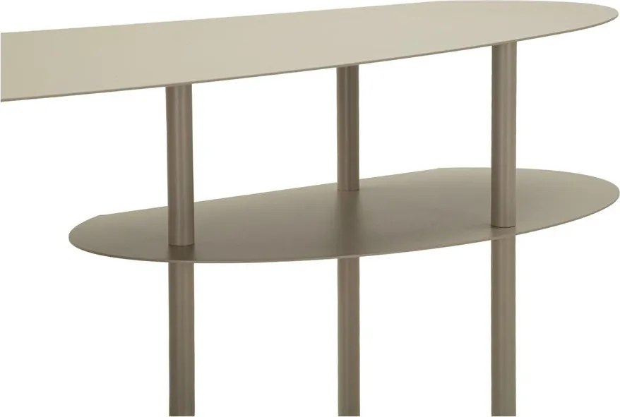 Šedobéžový kovový konzolový stolek 34x118 cm Saturn – Mauro Ferretti