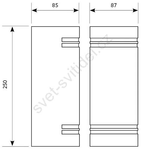 Kobi Venkovní nástěnné svítidlo QUAZAR7 2xGU10/11W/230V IP44 černá KB0186