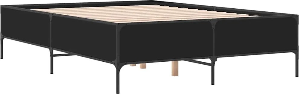 Rám postele černý 120 x 200 cm kompozitní dřevo a kov 3279802