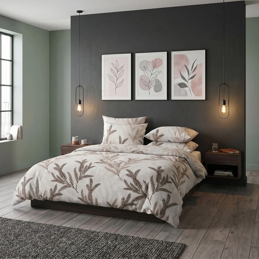 Saténové povlečení LUXURY COLLECTION OKSIA - 1x 200/200, 2x 70/90cm