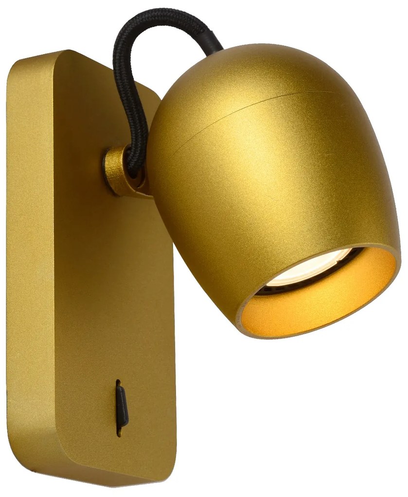 LUCIDE Nástěnné svítidlo Preston Gold LED 1x5W/2200K/3000K