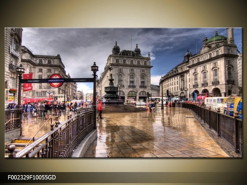 Obraz londýnského náměstí s kašnou (), 40 dalších rozměrů