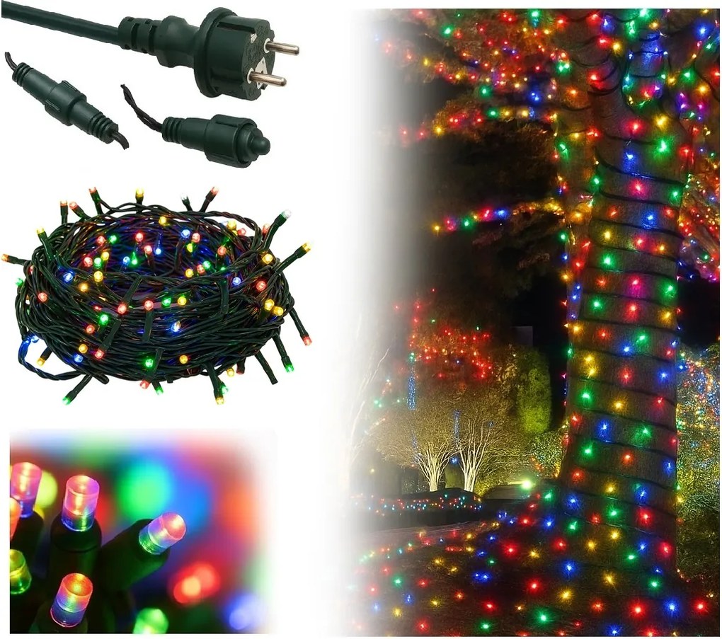 Vánoční světýlka venkovní FLASH multicolor 300 LED