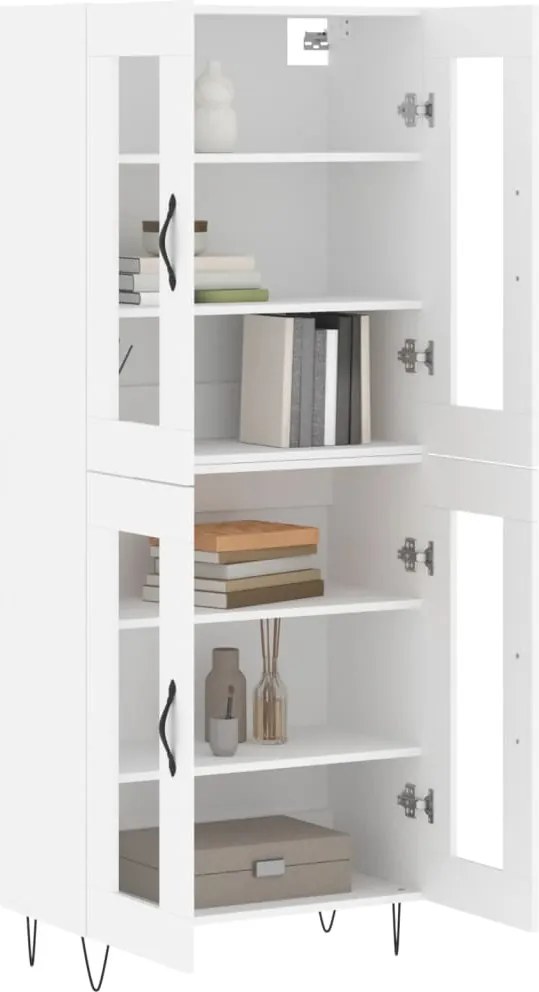 Skříň highboard bílá 69,5 x 34 x 180 cm kompozitní dřevo 3198305