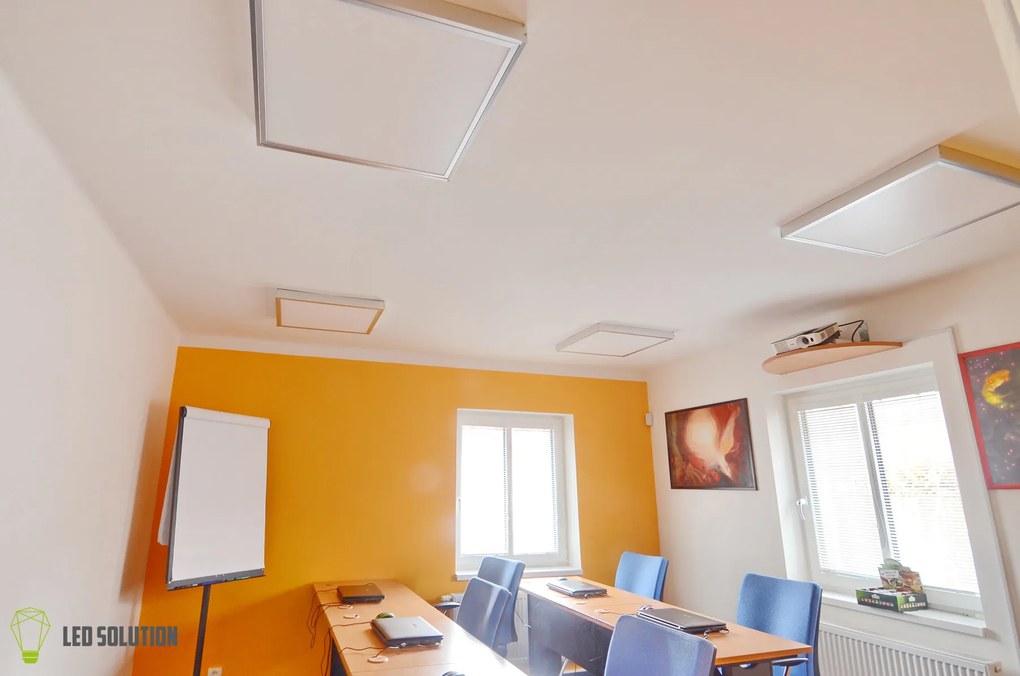 Ecolite Stříbrný přisazený LED panel s rámečkem 600 x 600mm 45W Barva světla: Studená bílá LED-GPL44-45/6000_191021