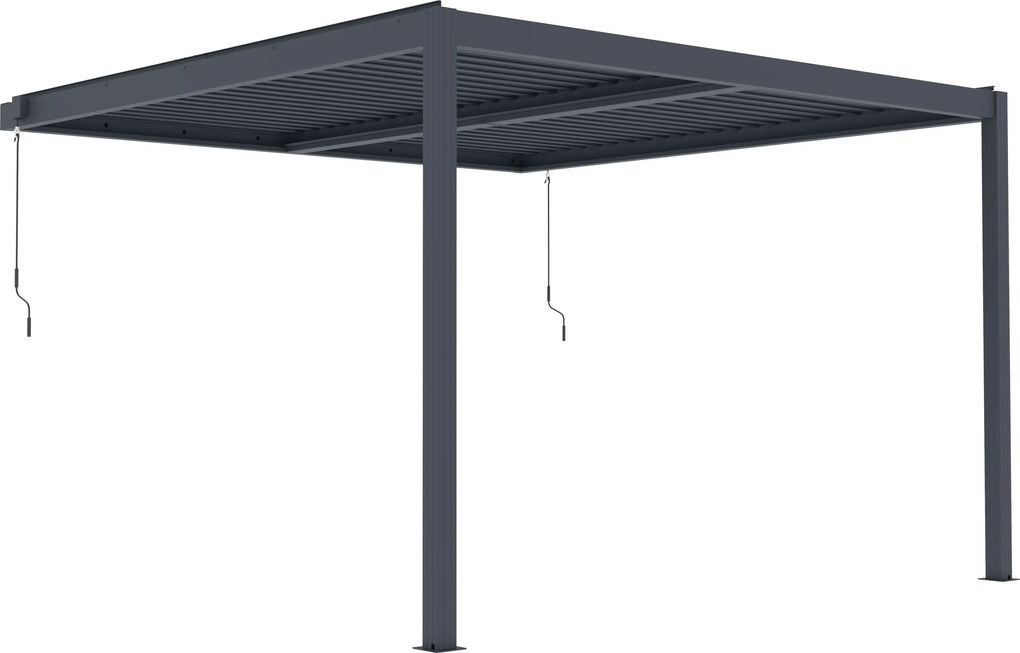 Bioklimatická pergola G21 Trenton Premium 4x4 m, antracitová hliníková