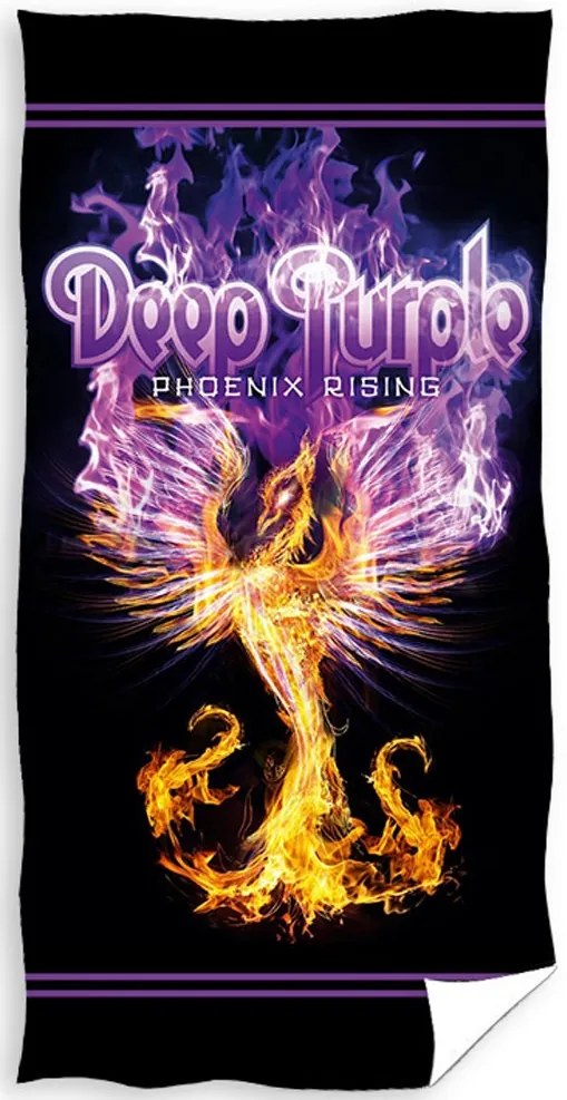 Bavlněná osuška Deep Purple - motiv Phoenix Rising - 100% bavlna, froté s gramáží 320 gr./m2 - 70 x 140 cm