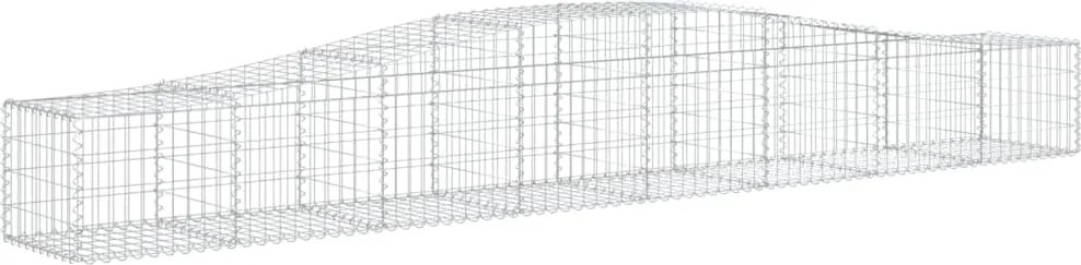 Klenuté gabionové koše 7 ks 400x50x40/60 cm pozinkované železo 3145922