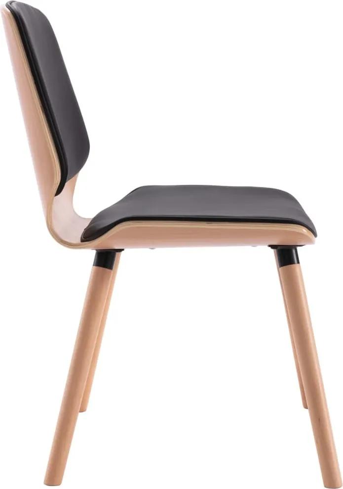 vidaXL Jídelní židle 6 ks krémové umělá kůže [3054809] Barva: tmavě hnědá a bílá