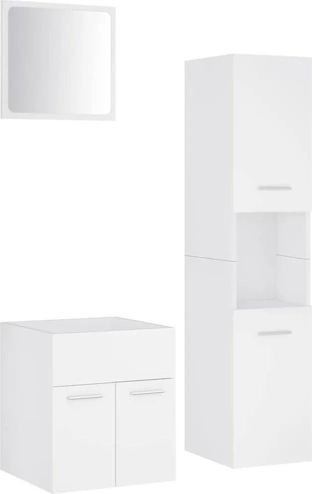 Set koupelnového nábytku bílý dřevotříska 3070946