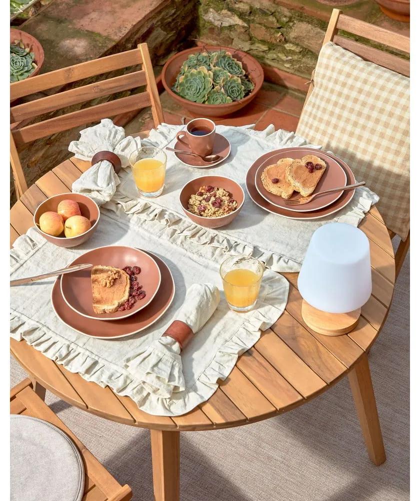 Zahradní jídelní stůl z akátového dřeva Kave Home Vilma, ø 90 cm