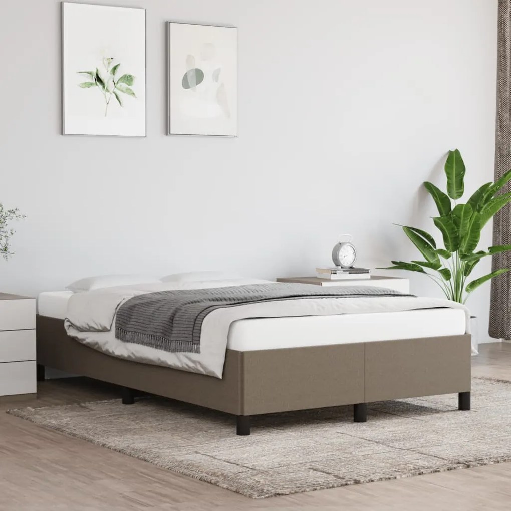 Rám postele bez matrací taupe 120x190 cm textil 3269635