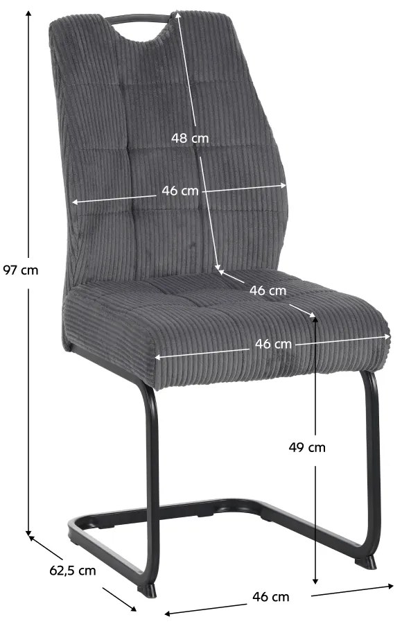 Kondela Jídelní židle, šedá/černá, KELMA