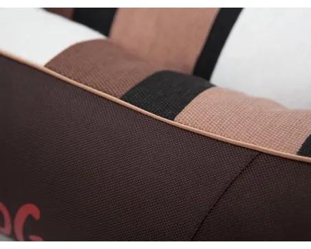 Pelíšek Comfort XL hnědý, pásy
